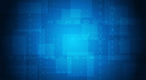 Composition Of Binary Coding Processing Over Blue Background Online