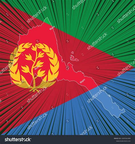 Eritrea Independence Day Map Design Stock Vector Royalty Free