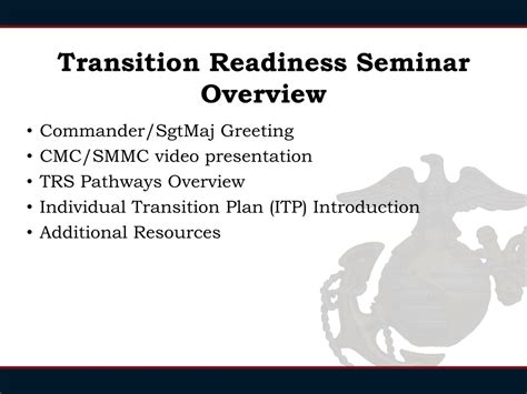 Ppt Transition Readiness Seminar Overview Powerpoint Presentation
