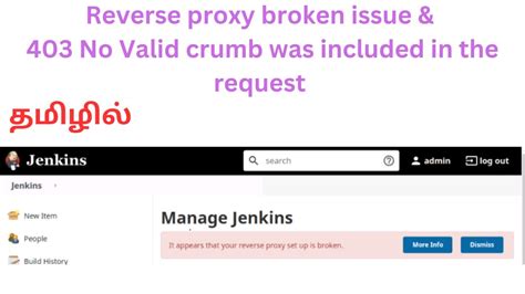 How To Solve Reverse Proxy Broken Issue Or 403 No Valid Crumb Was