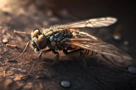 Premium Ai Image Exotic Drosophila Fruit Fly Diptera Closeup Neural