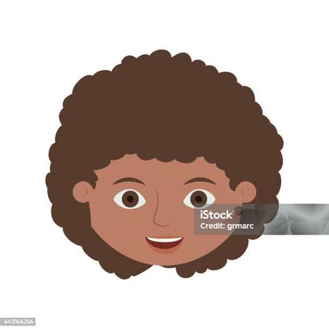 곱슬 머리를 가진 정면 아이 남성에 대한 스톡 벡터 아트 및 기타 이미지 남성 머리 명랑한 Istock