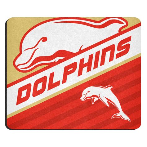 Dolphins Nrl Team Logo Design Mouse Mat Pad