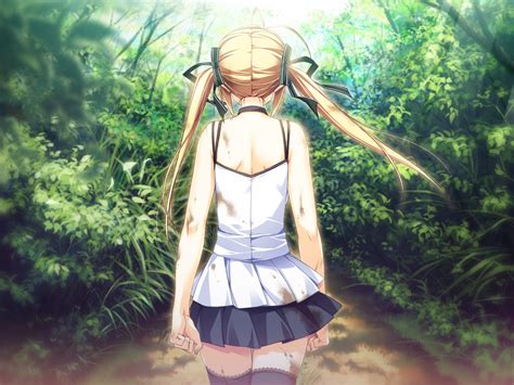Akabeisoft2 Blonde Hair Game Cg Kamiyama Reika Kourin No Machi Lavender No Shoujo Thighhighs
