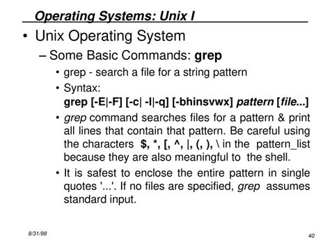 Unix I Unix Fundamentals 831 Ppt Download