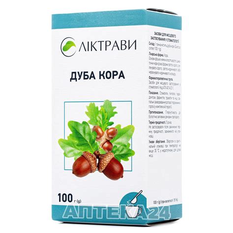 Дуба кора, 100 г - Ліктрави: інструкція, ціна, відгуки, аналоги. Купити ...