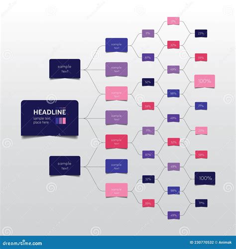 Infographics Flowchart Vector Illustration CartoonDealer