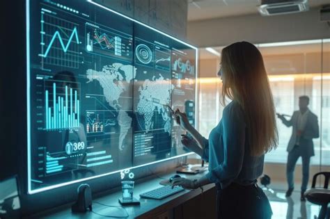 Premium Photo Interactive Data Visualization Wall