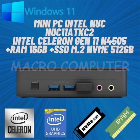 Jual Intel Nuc Nuc11atkc2 Win 11 Ram Ssd Nuc 11atkc2 N4505 Shopee Indonesia