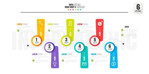 Timeline Infographics Design Template With 6 Options Process Diagram 17476804 Vector Art At