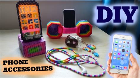 5 Diy Perler Bead Phone Accessories Youtube
