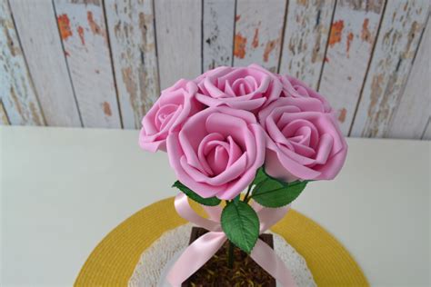 Vaso Centro De Mesa Casamento Rosa E Marrom Enfeite Elo7