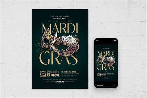 Mardi Gras Flyer Template AI EPS BrandPacks