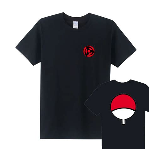 The Uchiha Clan T Shirt Men Anime Naruto T Shirts 2016 New Summer Short Sleeve O Neck Cotton