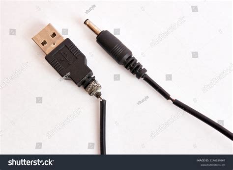 Damaged Usb Connector Wire On White Stock Photo 2146189867 Shutterstock