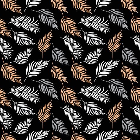 Flower Flat Textile Vector Pattern Beautiful Tree Leaves Vector