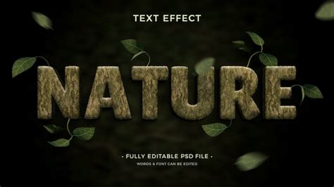 Premium Psd Nature Text Effect