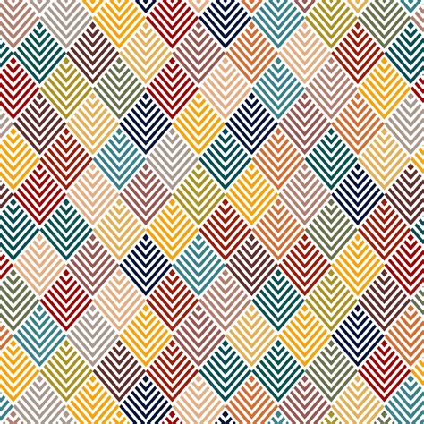 Premium Vector Vector Seamless Pattern With Multicolored Geometric