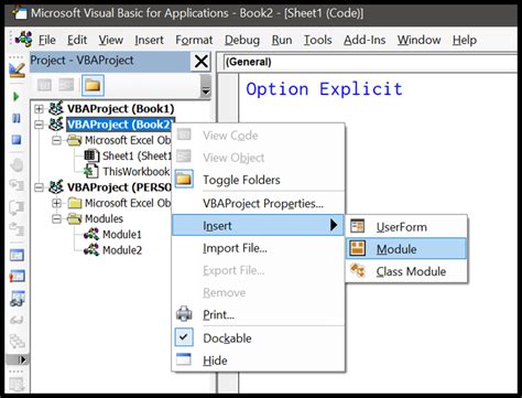 Module Insert Remove Restore And Backup Excel Vba Tutorial