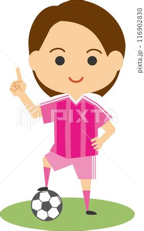 女子サッカー選手のイメージイラストのイラスト素材 116902830 PIXTA