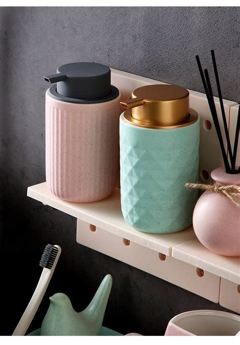 Керамични бутилки за баня Буркани с шампоан Балсам за коса Дозатори за течен сапун Стъклен