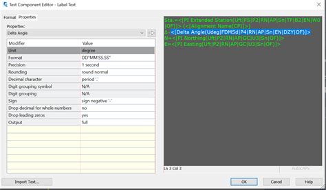 how to generate table with alignment delta angle autodesk community