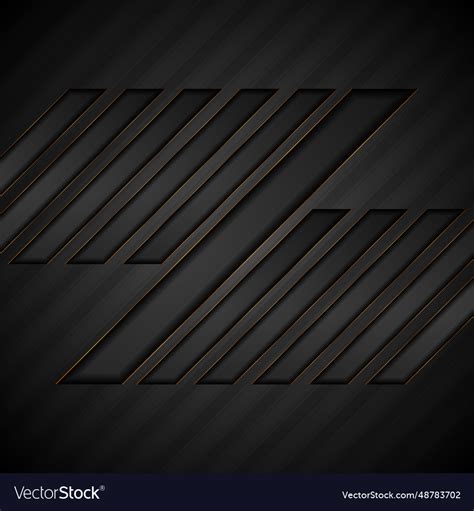 Abstract Black Geometric Tech Background Vector Image