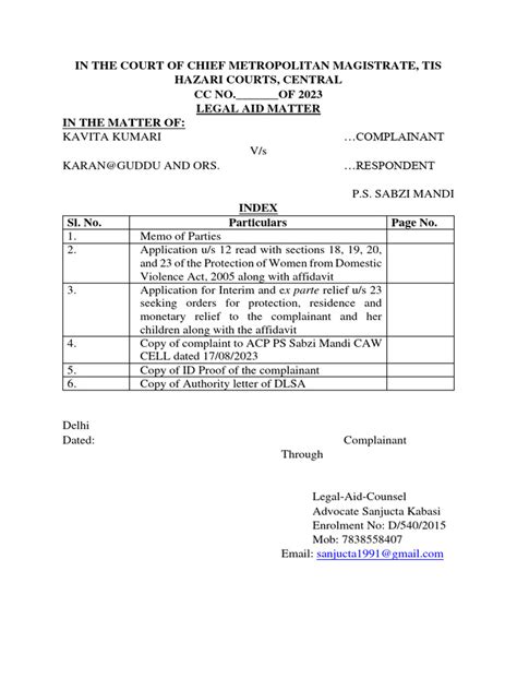 Draft Of Complaint U S 12 Dv Act Pdf Marriage Domestic Violence