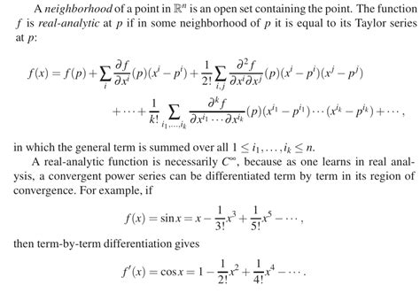 Taylor Expansion A Real Analytic Function At P Is Cinfty At P