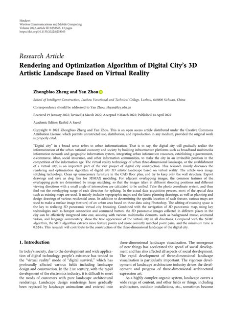 Pdf Rendering And Optimization Algorithm Of Digital Citys 3d