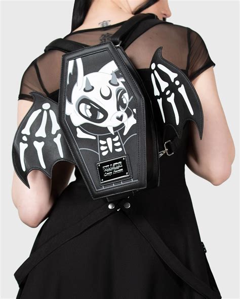 Killstar Batbone Gothic Backpack Gothic Fashion Karneval Universe