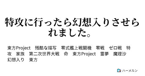 特攻に行ったら幻想入りさせられました。 ハーメルン