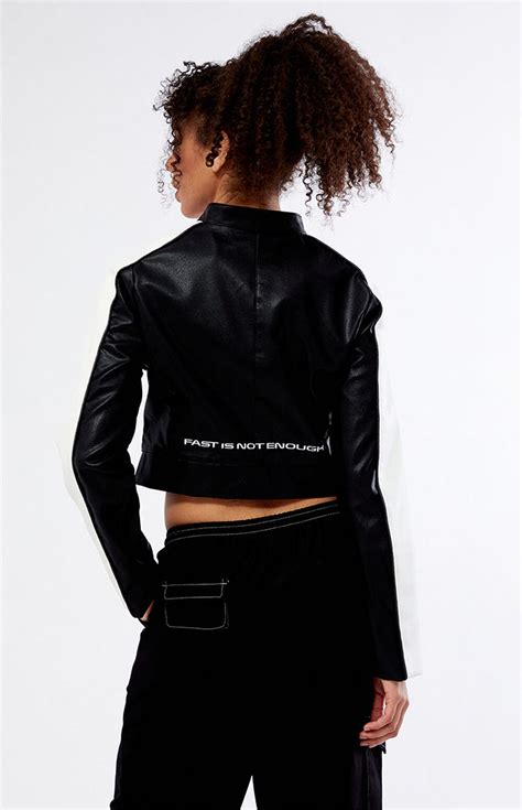 Formula 1 X Pacsun Faux Leather Moto Jacket Pacsun