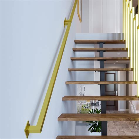 buy ccsh gold metal handrail 12 34 56 78 910 ft long indoor modern