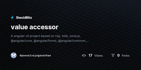 Value Accessor StackBlitz
