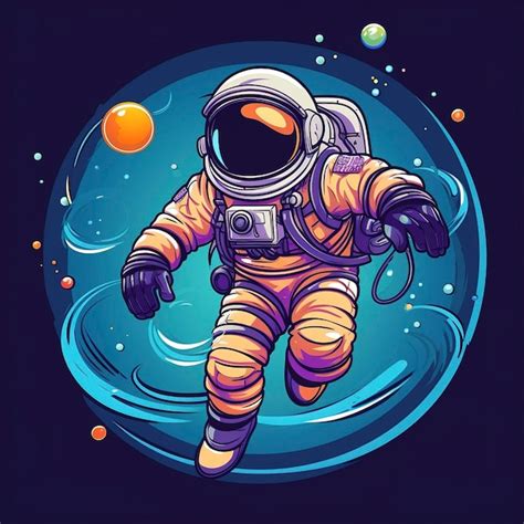 An Astronaut Floating In Space Premium Ai Generated Image