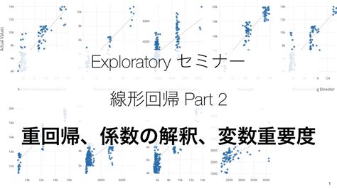 Exploratory 線形回帰 Part 2 重回帰、係数の解釈、変数重要度 Speaker Deck