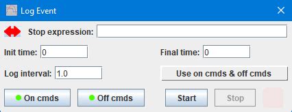 Test Controller Log Event Popup