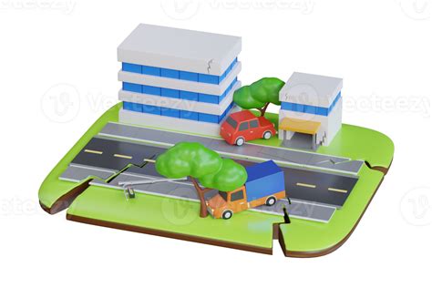 terremoto d ilustración terremotos desastres con grieta edificio lámpara árbol grieta suelo