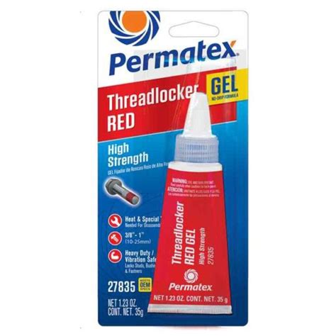 Permatex High Strength Threadlocker Red Gel G Permatex