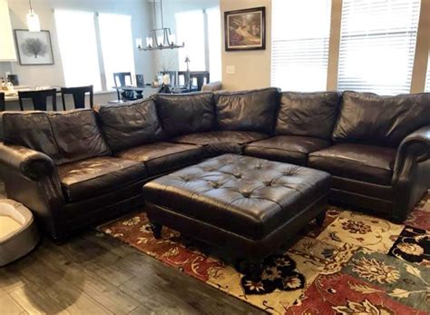 Bernhardt Sectional Sofa Leather Cabinets Matttroy