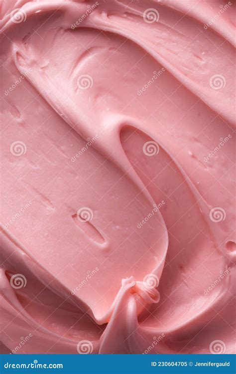 Pink Icing Frosting Close Up Texture Stock Image Image Of Calorie