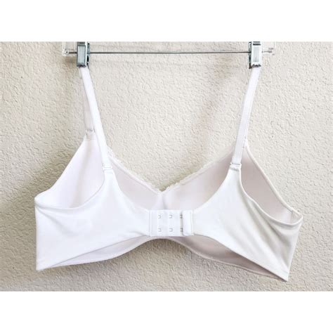 Other Maiden Form White Wireless Lace Trim Detail Bra 40c Grailed