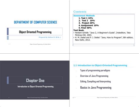 Object Oriented Programming