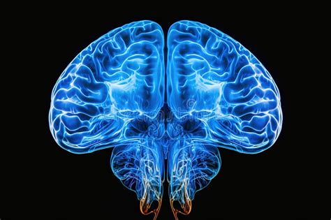 X Ray Image Of Human Brain With Foci Of Lesions Stock Illustration