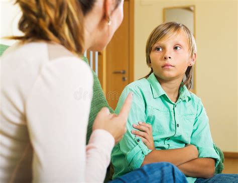 Mother Berating Teenager Son Stock Image Image Of Problem Girl 45225785