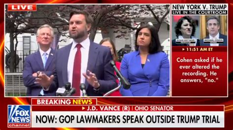 Watch Jd Vance Slams Convicted Felon Michael Cohen Outside Trump