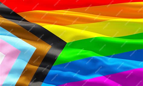 Premium Photo Progress Pride Flag Closeup View Background For Lgbtqia