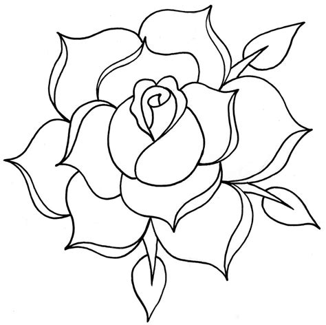 Free Rose Line Drawing Download Free Rose Line Drawing Png Images