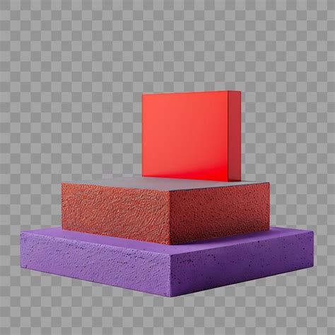 Premium Psd Psd Platformed Rectangular Tellurium Product Stand With A